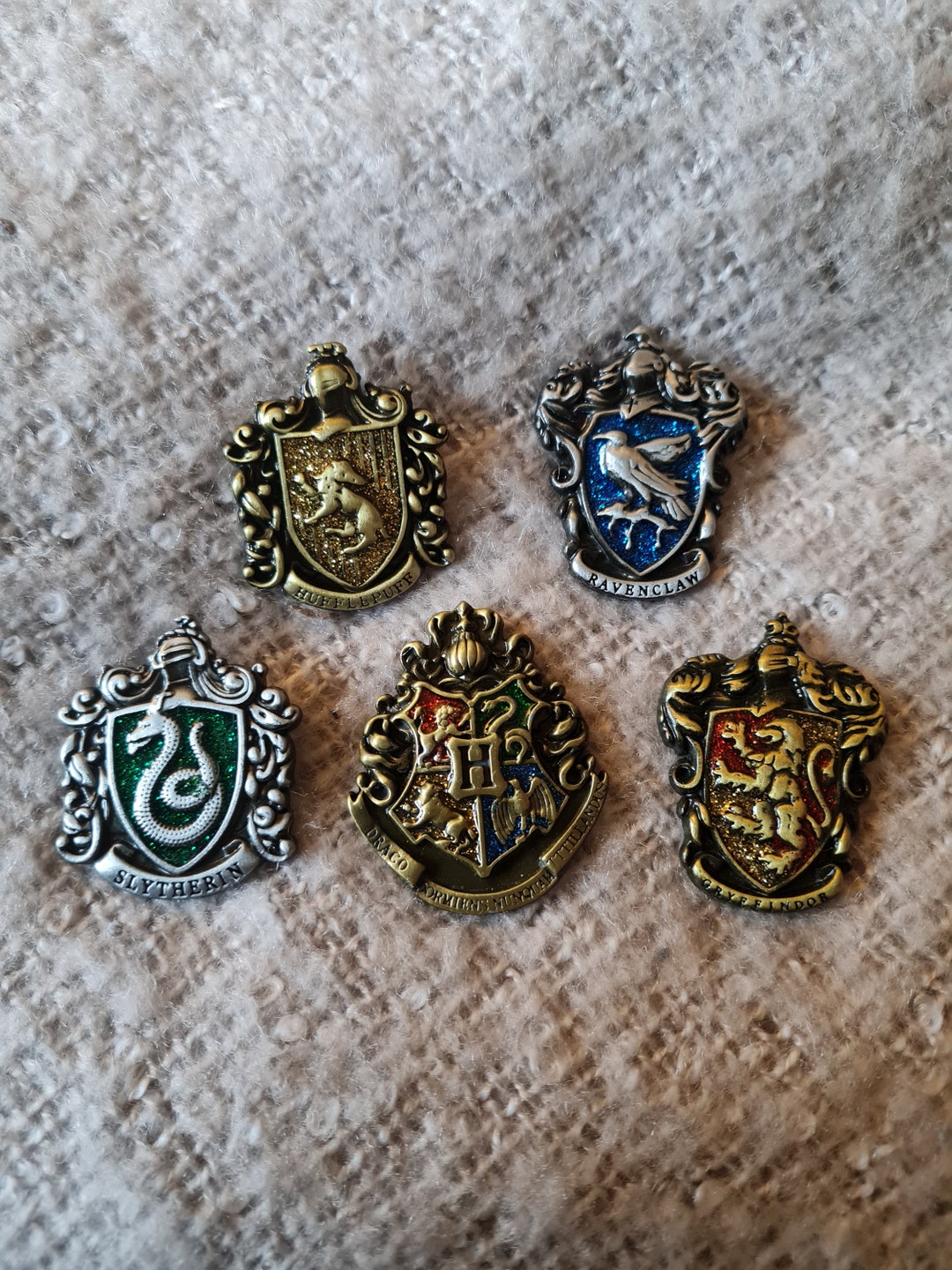 Harry Potter Enamel Pins. Shiny Hogwarts House Pins. Universal - Etsy