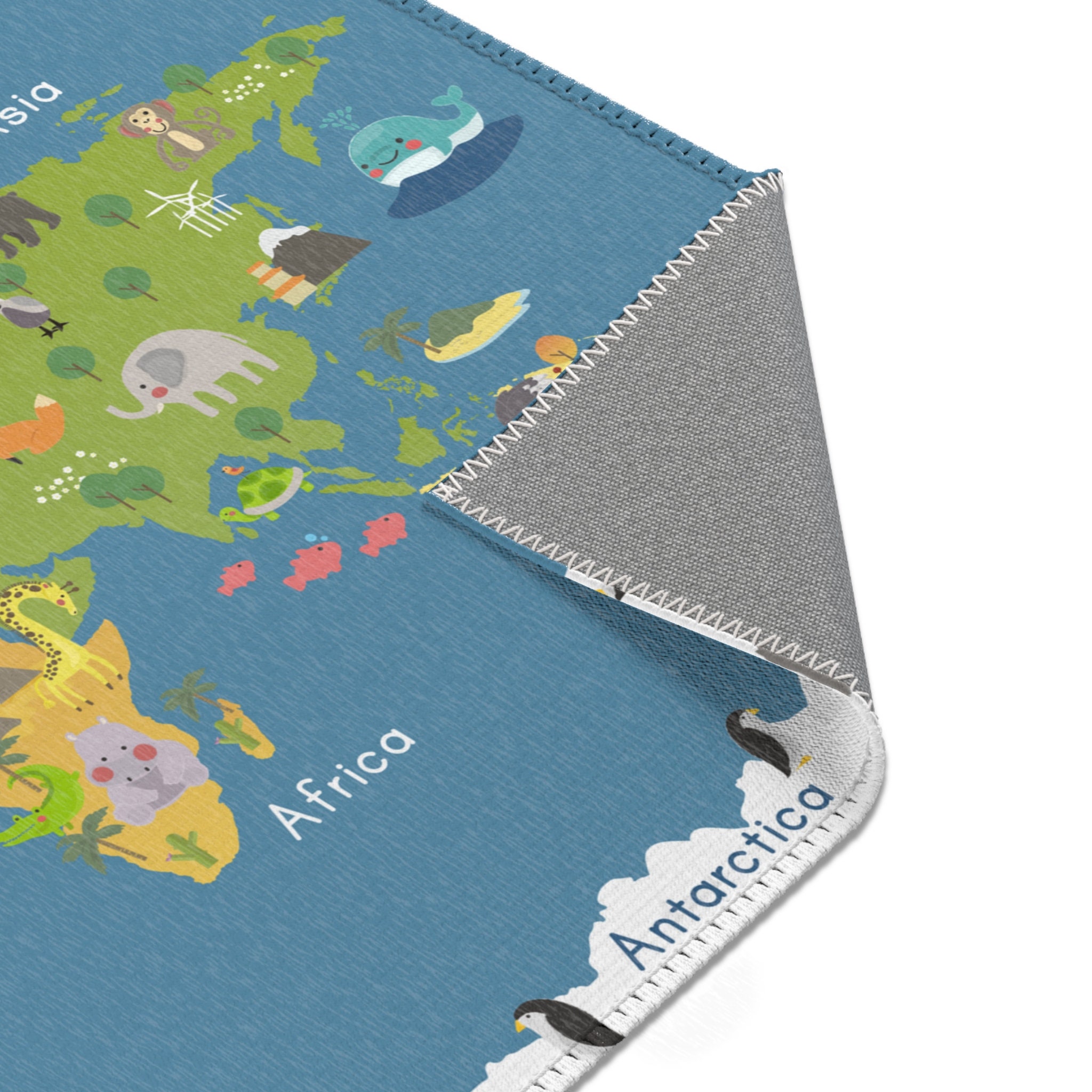 Educational World Map Area Rug 24x36 Inches Perfect for Kids Room Decor ...