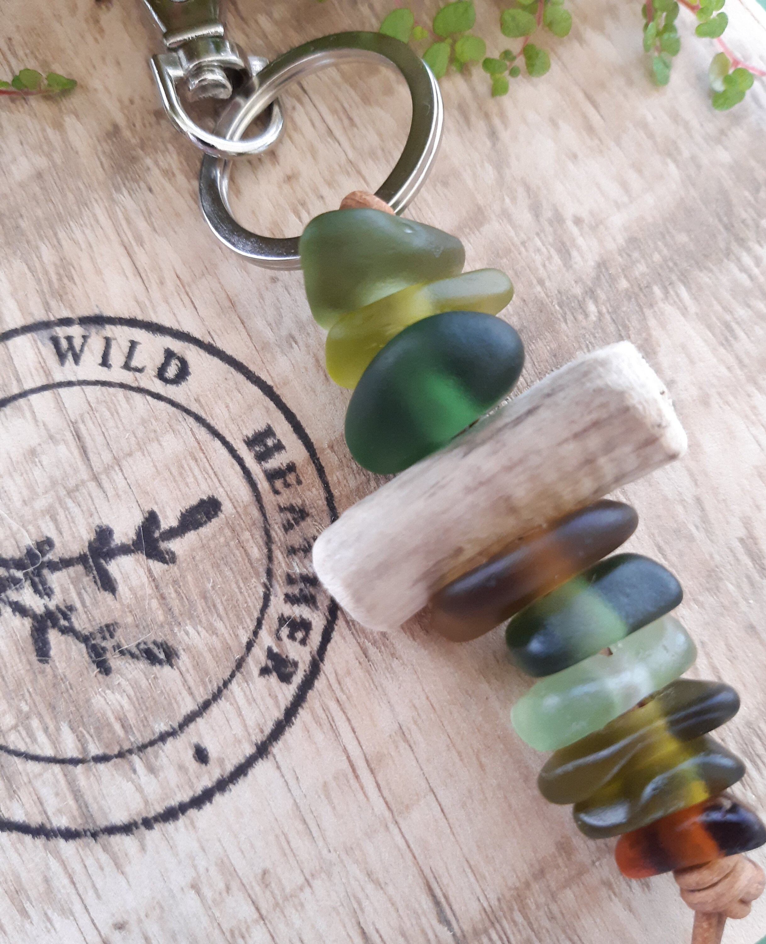 Sea Glass Key Chain - Etsy New Zealand
