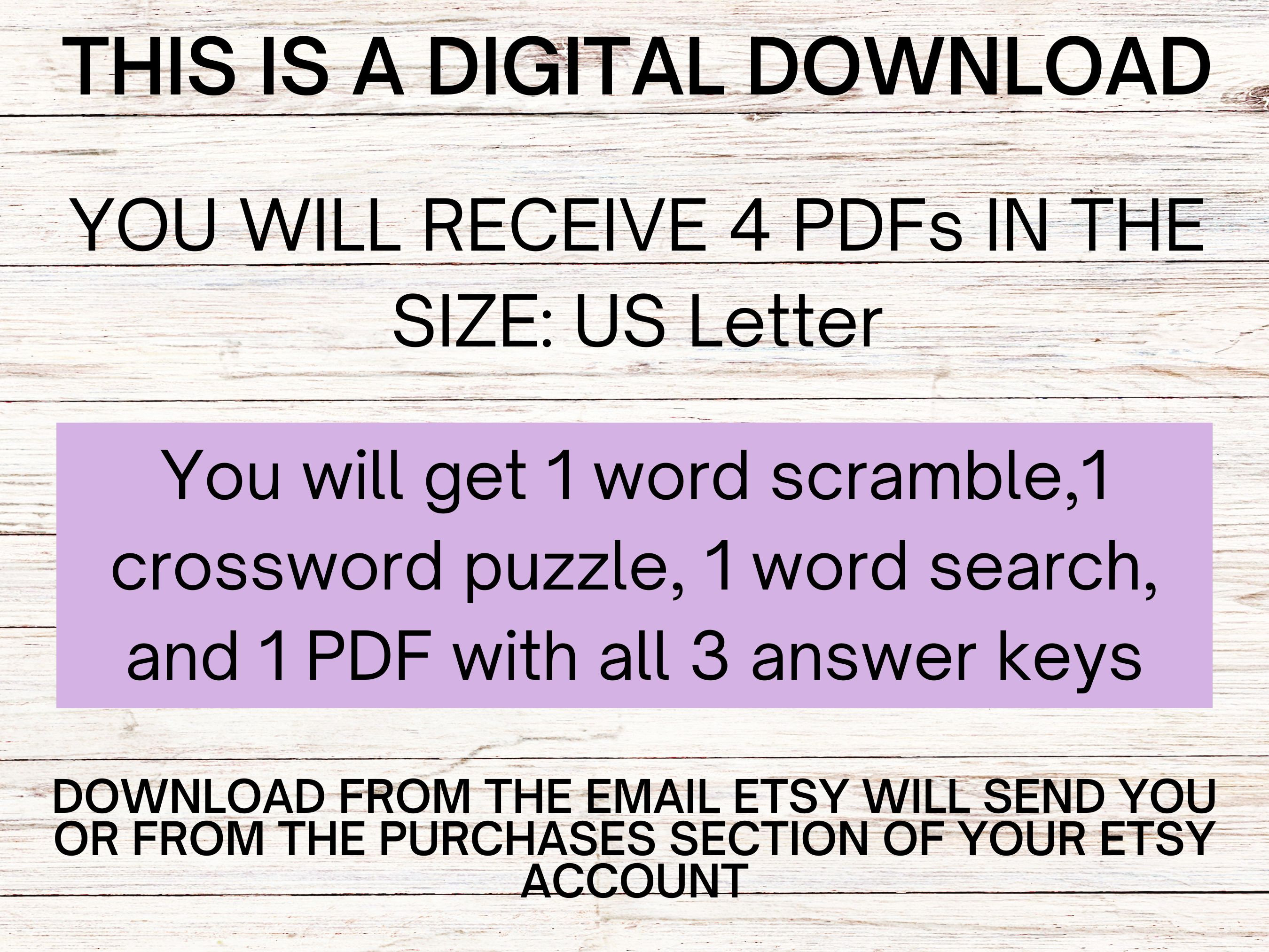 Valentine's Day Puzzle Game Bundle | Word Search, Crossword Puzzle, and ...