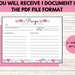 Valentine's Day Printable Recipe Card | 4x6 DIY Recipe Card | 2 ...