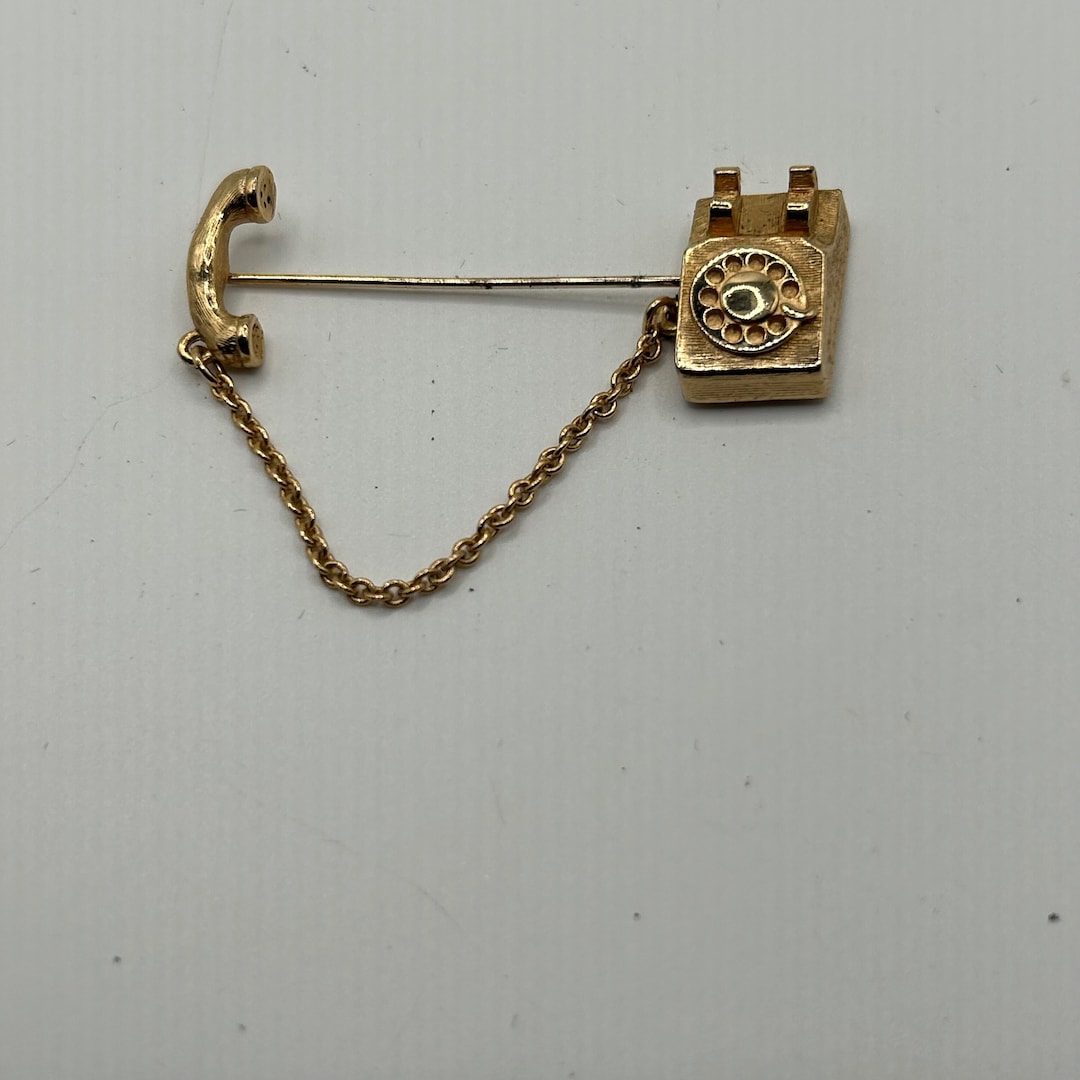Vintage Avon Gold Tone Phone Stick Pin Lapel Pin - Etsy