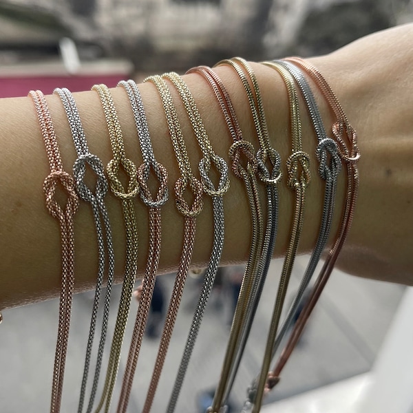 Gold Knot Bracelet - Etsy