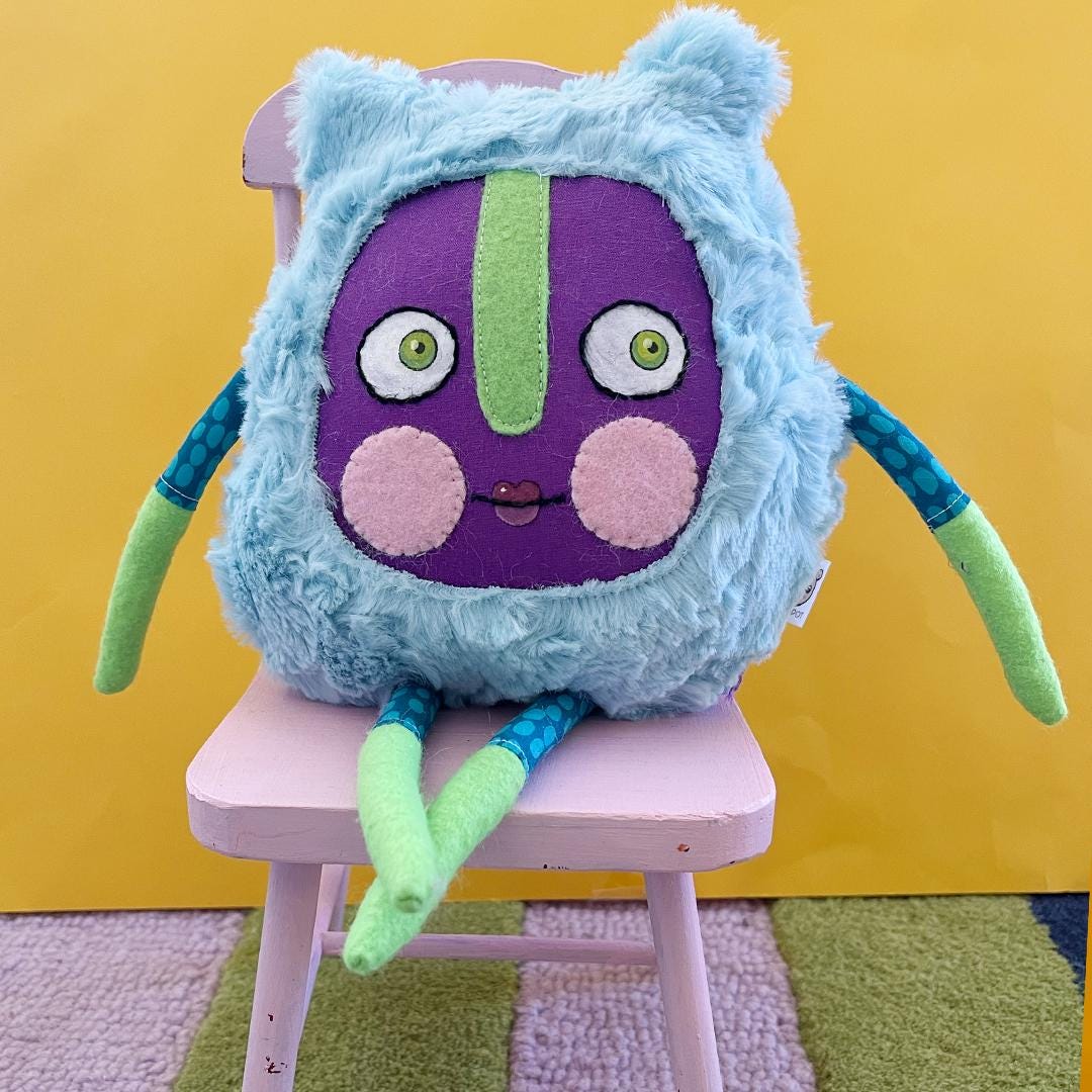 Lou is a Soft Plush Lump to Cuddle for You or Your Child. Soft Toy - Etsy