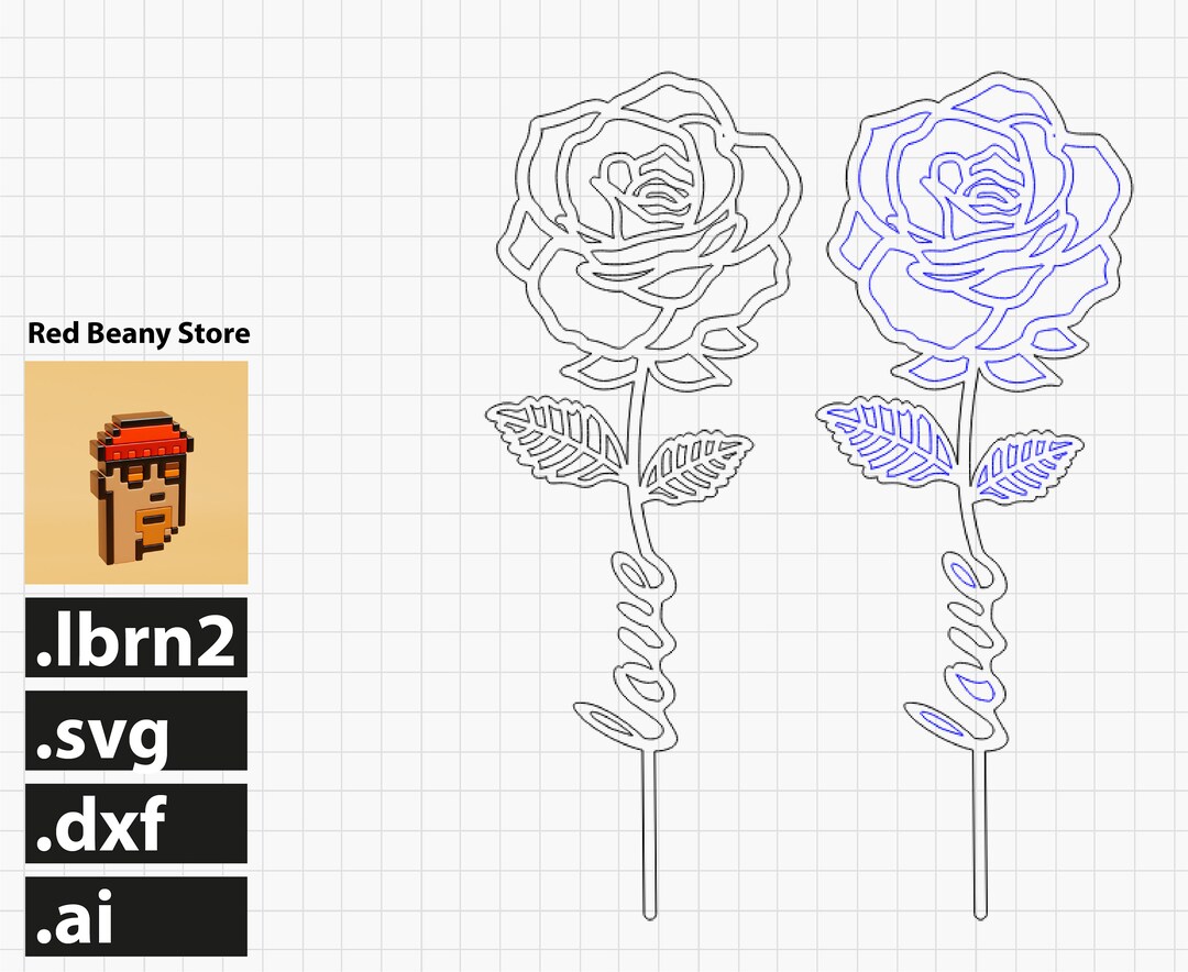 Laser Cut Flower Rose: Elegant Design (digital Download) - Etsy