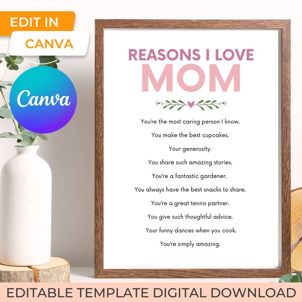 10 Reasons Template - Etsy