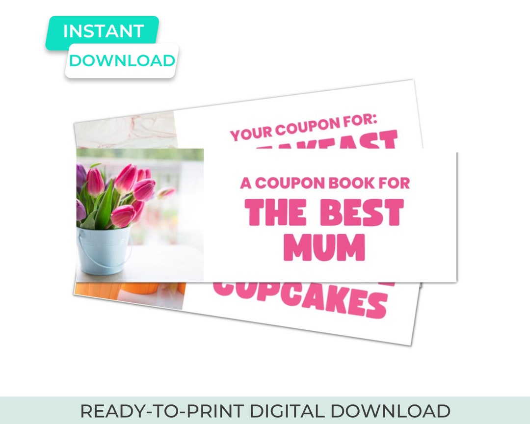Best Mum Coupon Book Printable Template, Diy Craft Activity Mothers Day ...