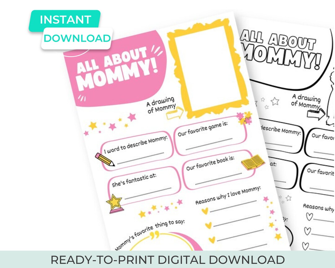 All About Mommy Thoughtful Mothers Day Mom Gift From Kids, Unique ...