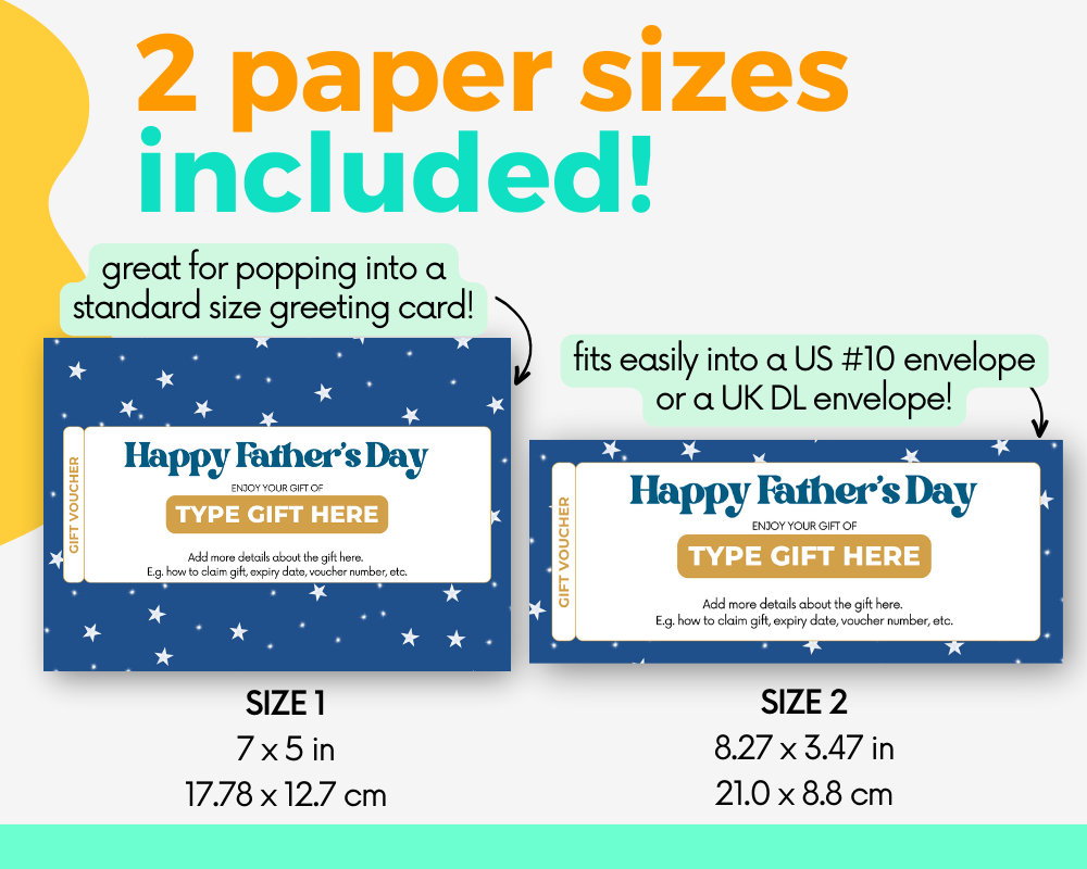 Editable Fathers Day Printable Diy Gift Voucher Template Gift From ...