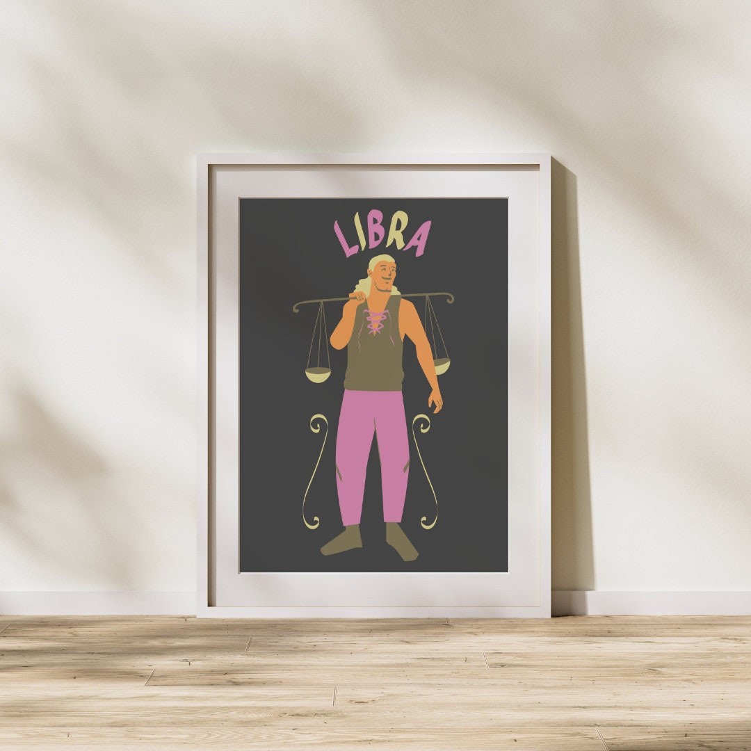 Libra Zodiac Sign Print, Zodiac Print, Libra Star Sign Decor, *DIGITAL ...