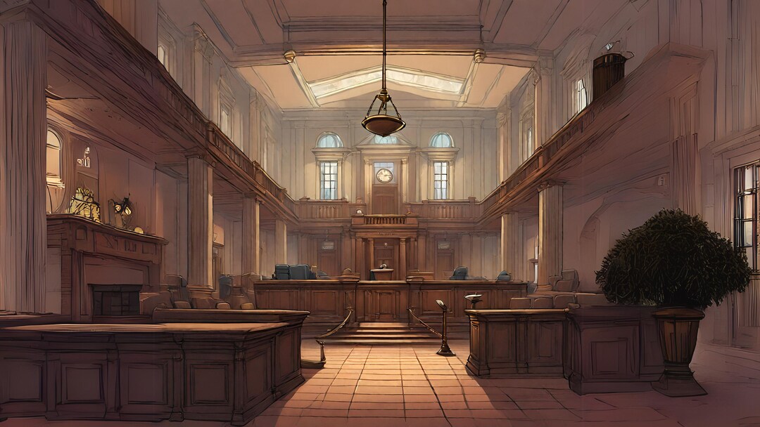 Courthouse Backdrop for Stage for Projection Onto a Theatre Stage ...