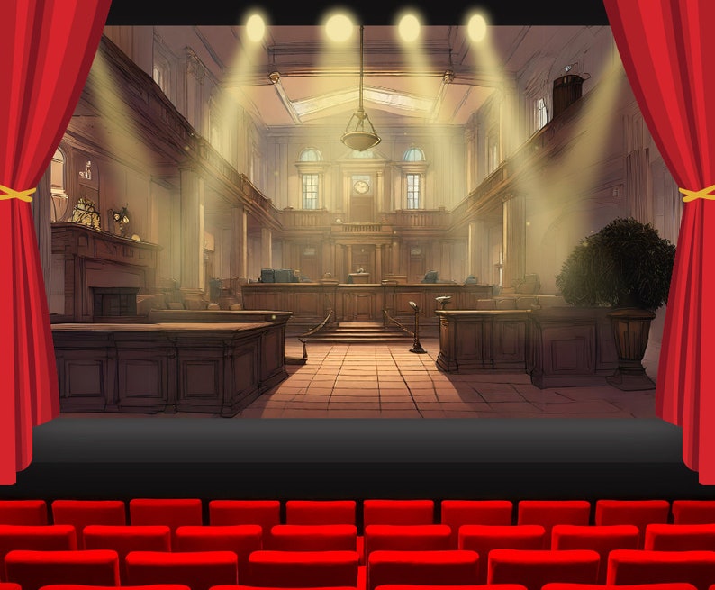Courthouse Backdrop for Stage for Projection Onto a Theatre Stage ...