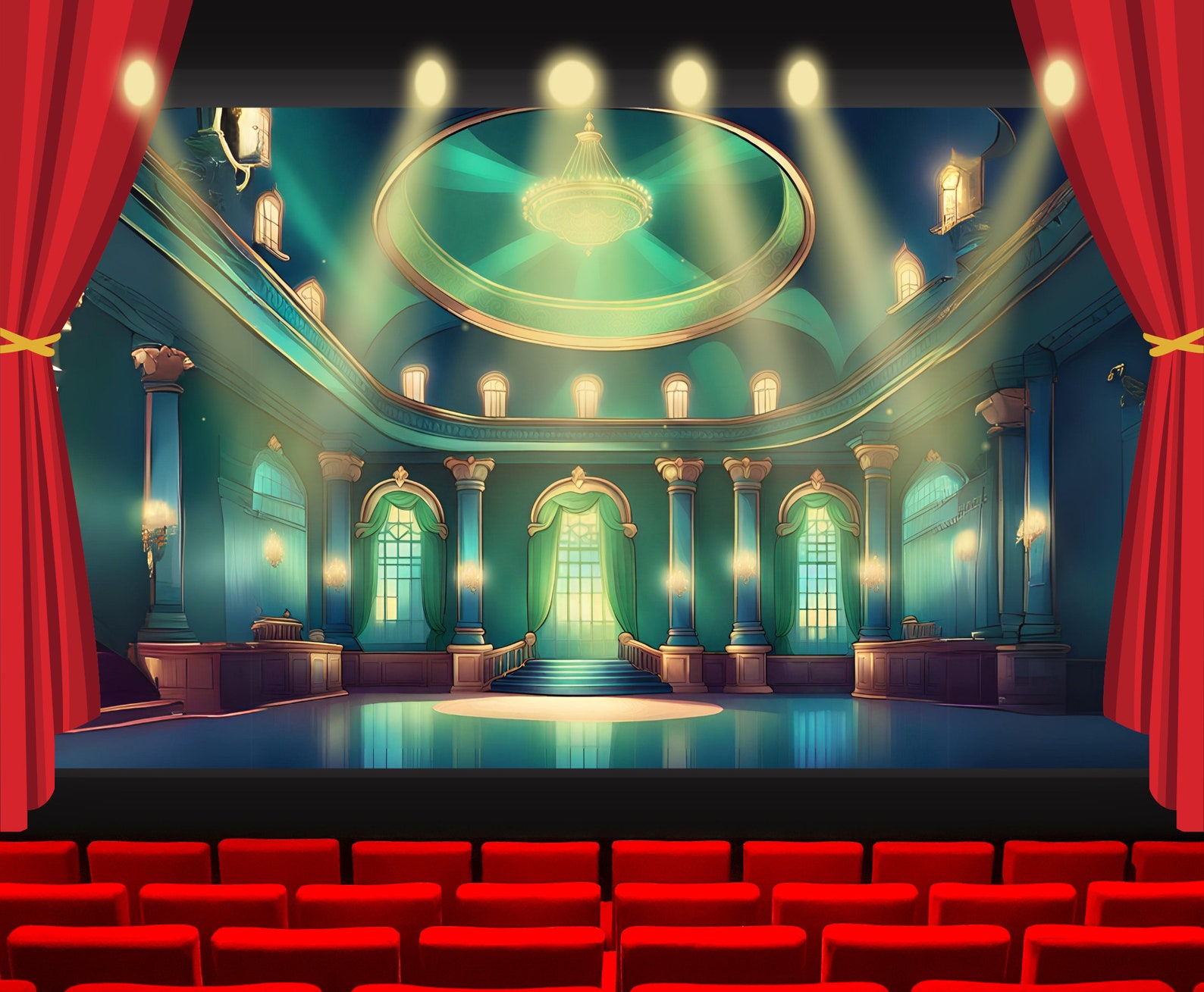 Ballroom Backdrop for Stage. for Projection Onto a Theatre Stage. Ideal ...