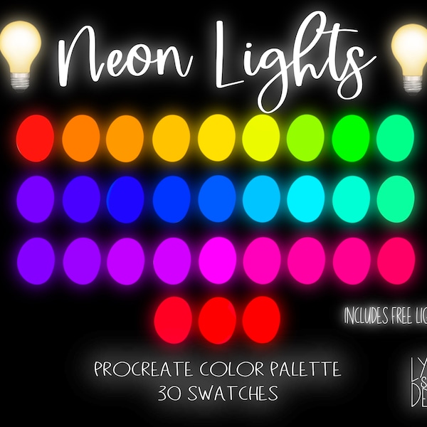 Neon Color Palette - Etsy