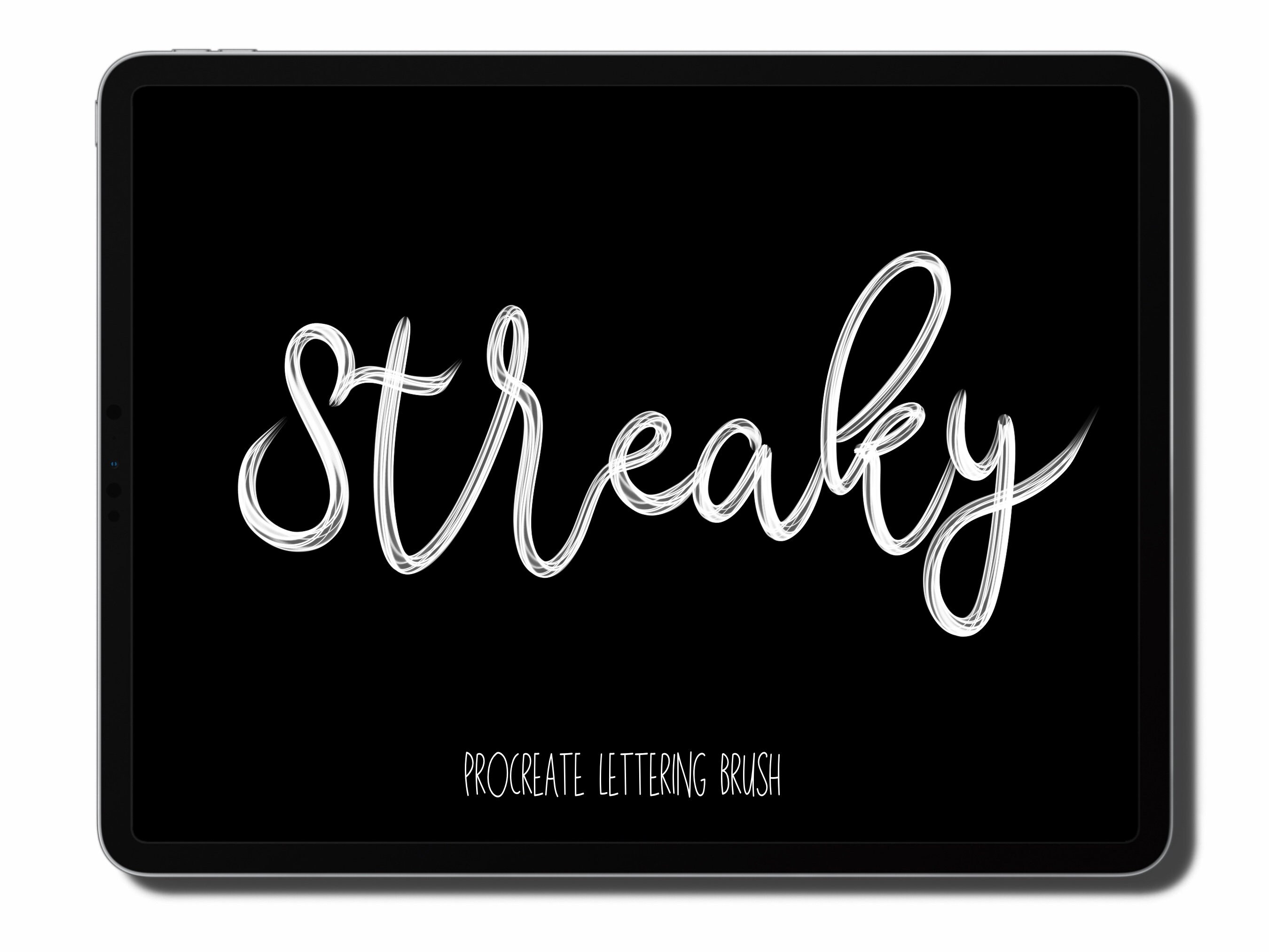 Streaky Lettering Brush / Procreate Lettering Brush / Digital Download ...