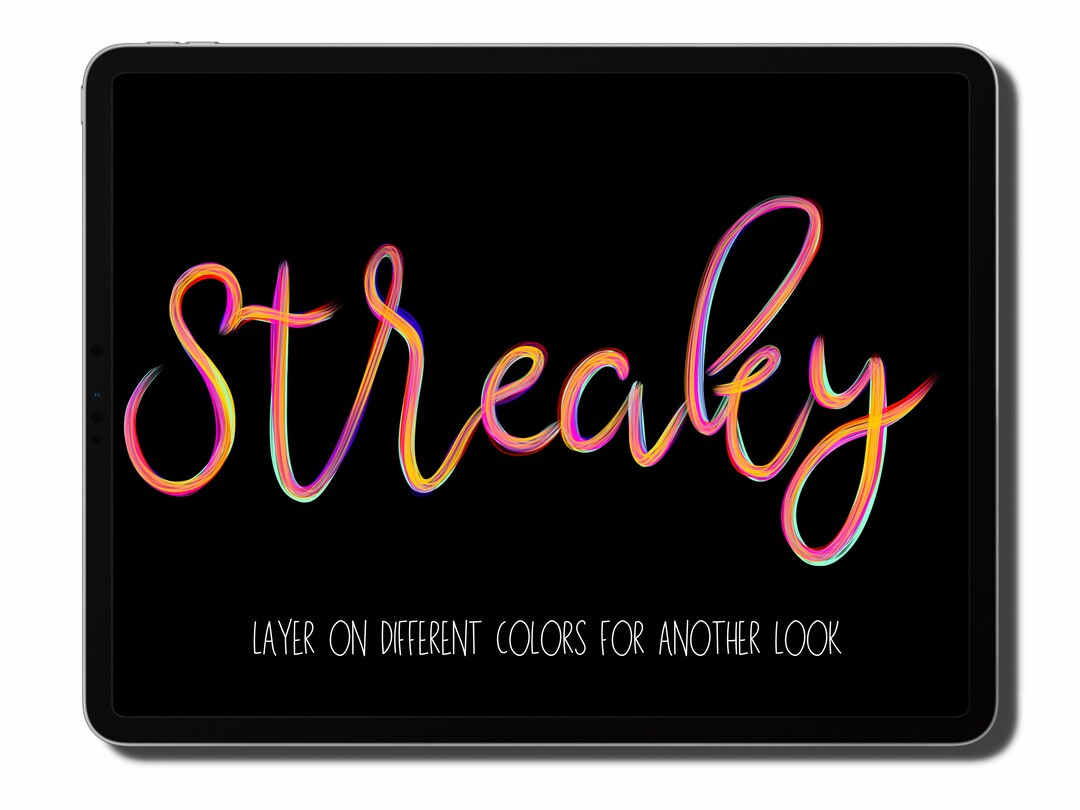 Streaky Lettering Brush / Procreate Lettering Brush / Digital Download ...