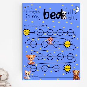 Stay in Bed Reward Chart / Bedtime Chart / Stay in Bed Chart / Reward ...