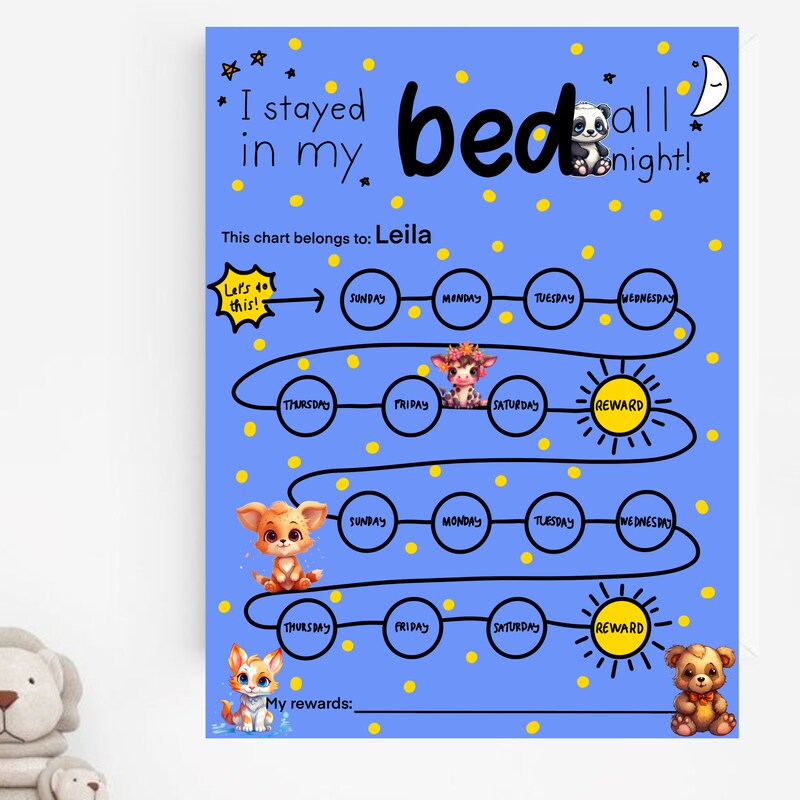 Stay in Bed Chart - Etsy