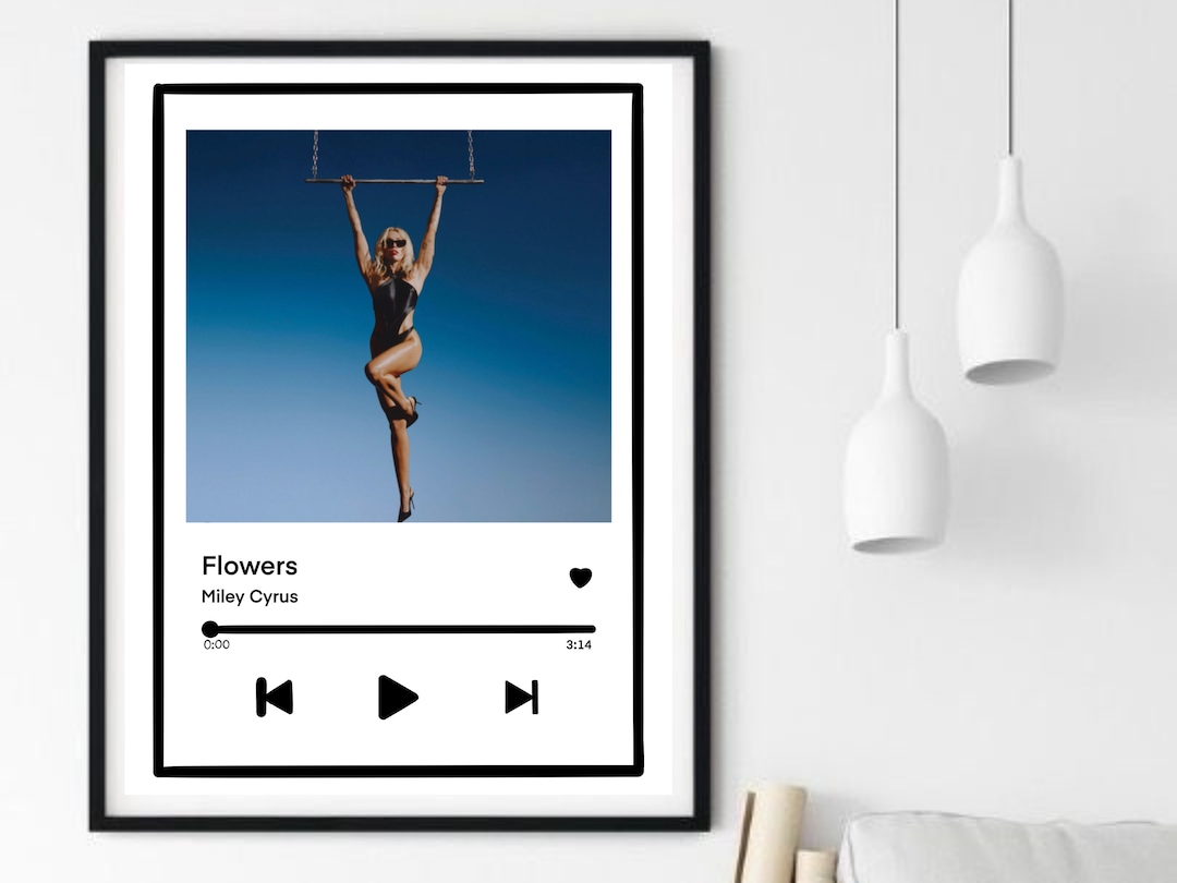 Personalised Spotify Song Poster Wall Art Print - Etsy