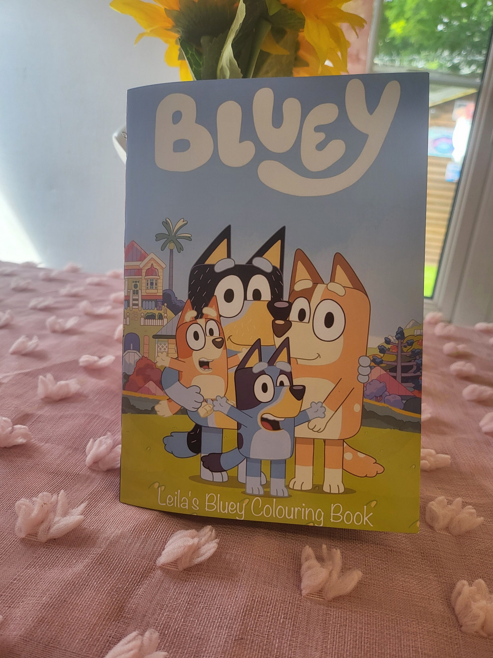 Personalised Bluey Colouring Book, A5 Colouring Book, Personalised ...