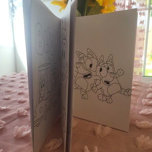 Personalised Bluey Colouring Book, A5 Colouring Book, Personalised ...