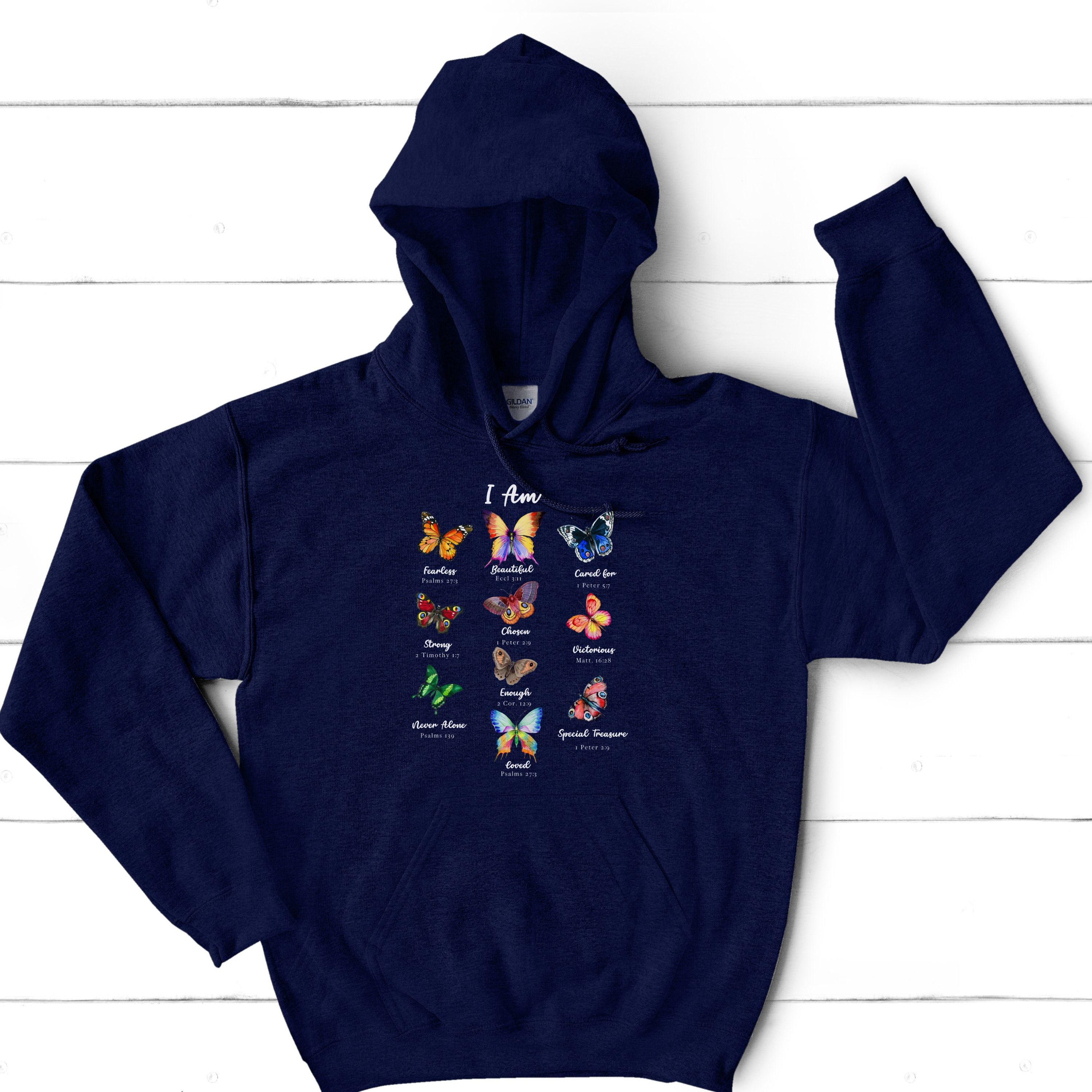 Cute Bible Verse Sweatshirt, Butterfly Hoodie, Butterfly Sweatshirt ...