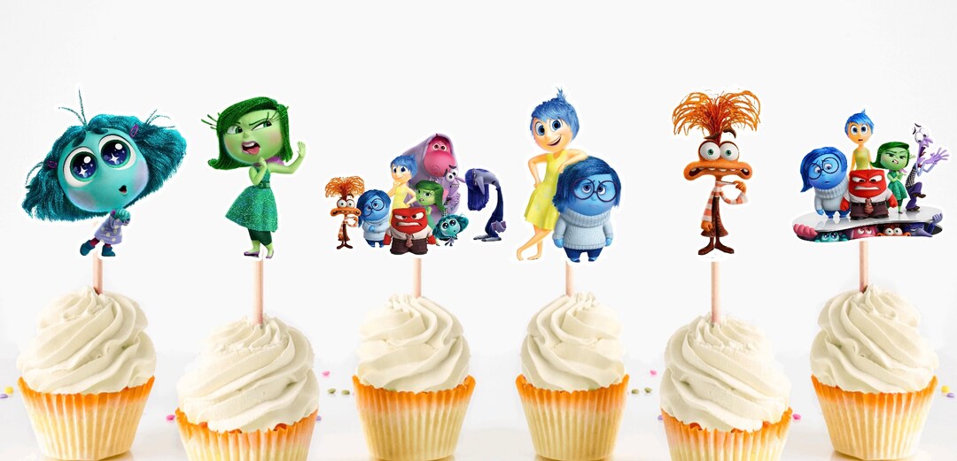 Inside Out Cupcake Toppers, Inside Out Party Supplies - Etsy