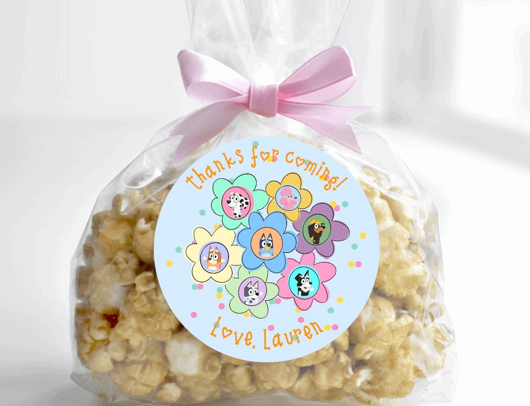 Personalized Bluey Thank You Sticker: Party Favor Labels - Etsy