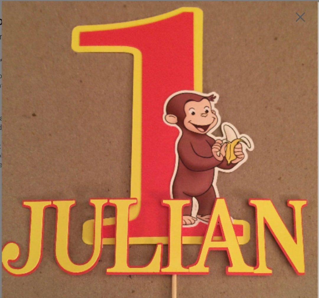 Curious George Cake Topper - Etsy