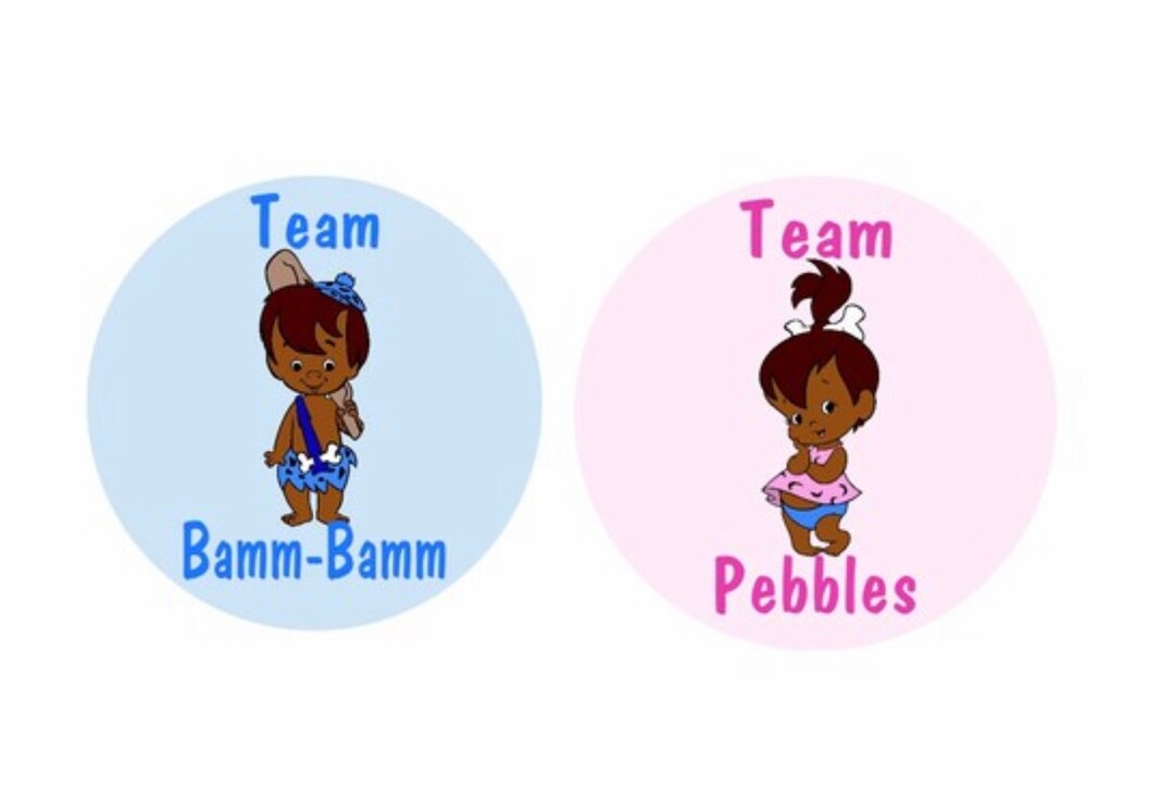 Pebbles and Bamm Bamm Voting Stickers - Etsy