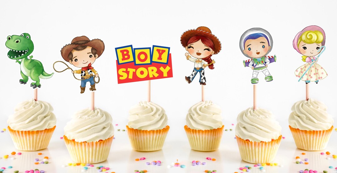 Boy Story Cupcake Toppers - Etsy