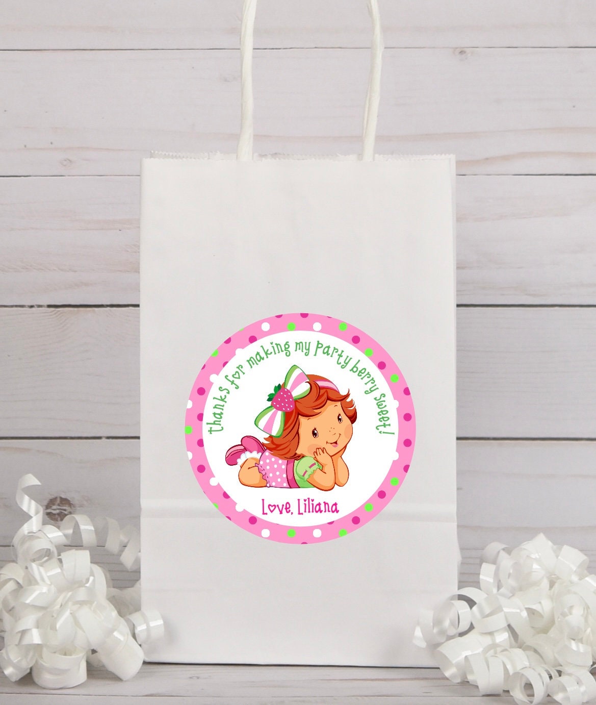 Baby Strawberry Thank You Stickers, Berry Sweet Baby Party Supplies - Etsy