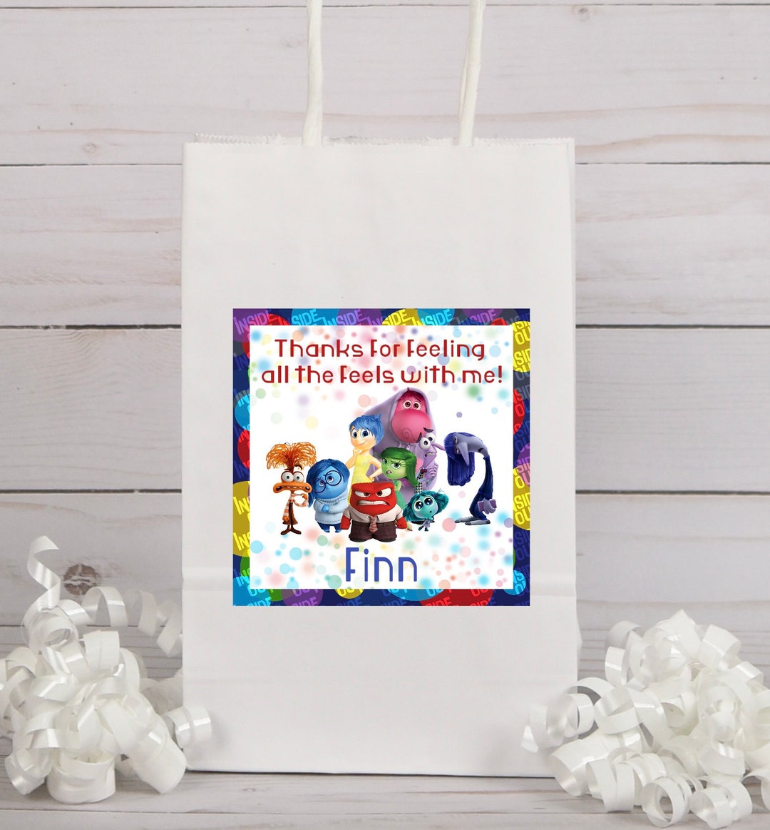 Personalized Inside Out Thank You Stickers, Inside Out Party Supplies ...