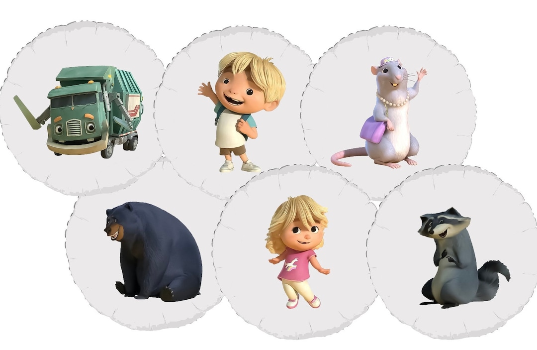 Trash Truck Balloon Stickers (set of 6) - Etsy