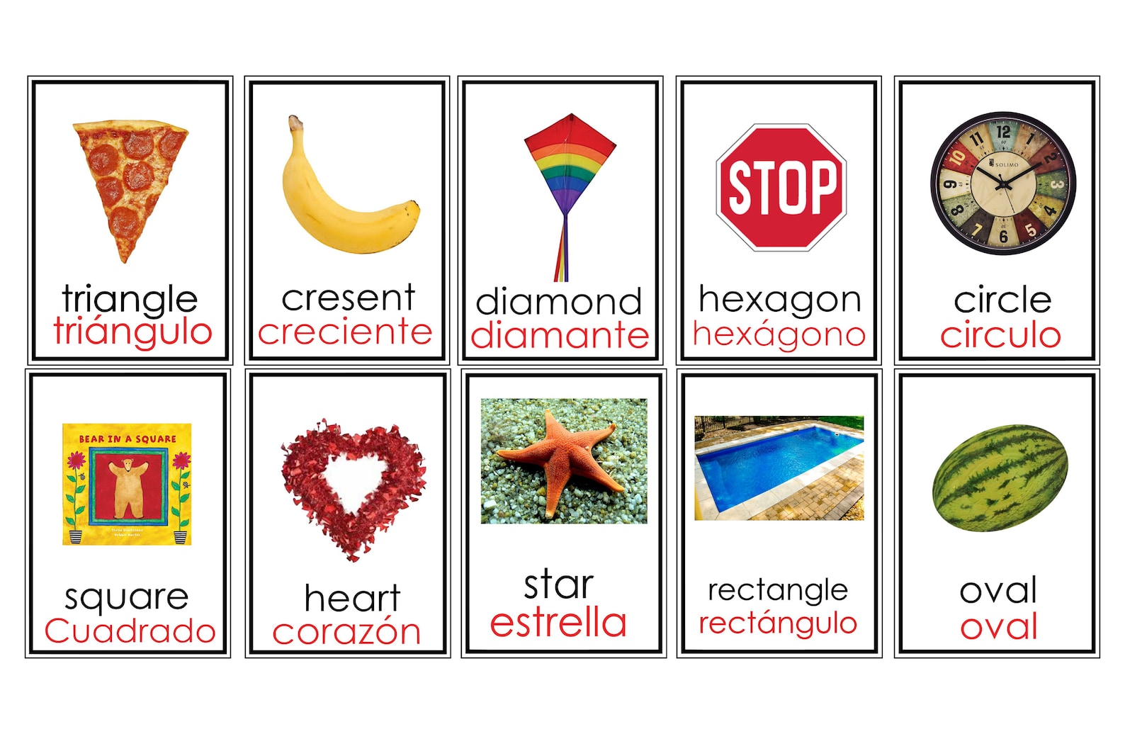 Shapes Flash Cards/downloadable/teacher Resources - Etsy
