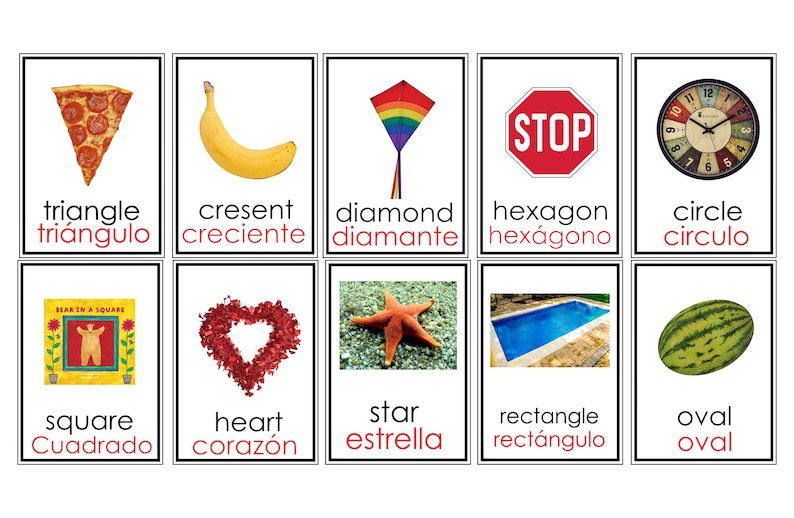 Shapes Flash Cards/downloadable/teacher Resources - Etsy