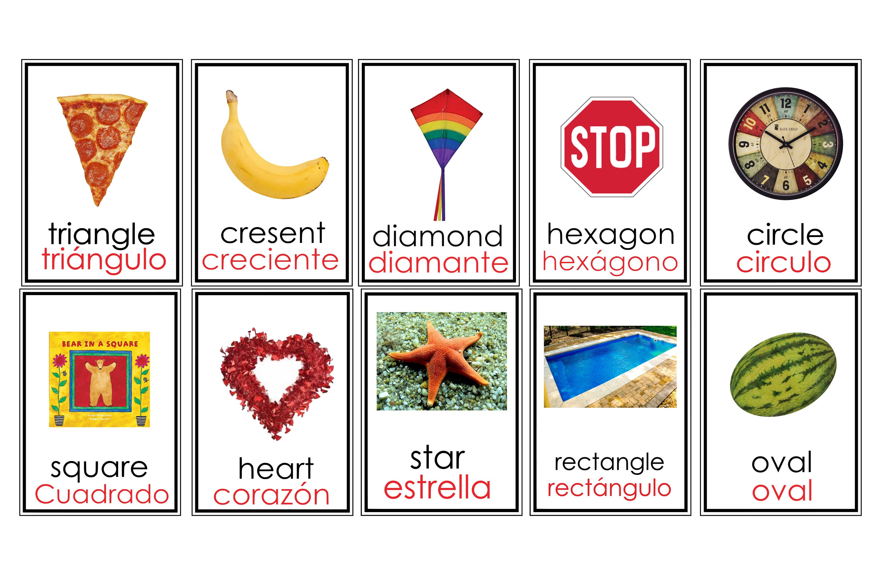 Shapes Flash Cards/downloadable/teacher Resources - Etsy