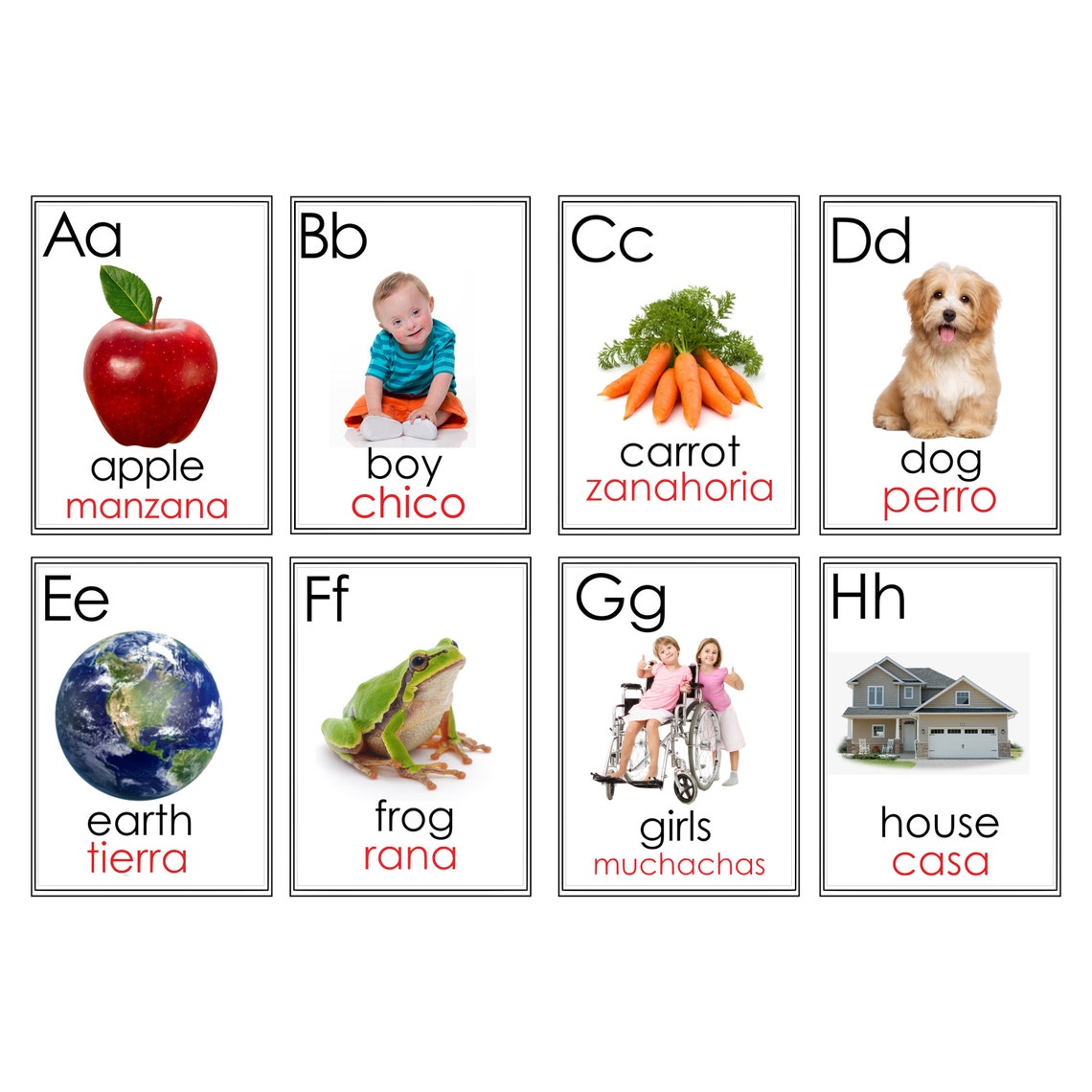 Alphabet Flash Cards/abc/downloadable/real Life Items/teacher Resources ...