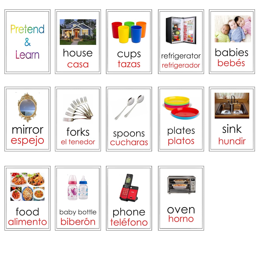 Pretend and Learn Flash Cards/center Cards/downloadable/pdf - Etsy
