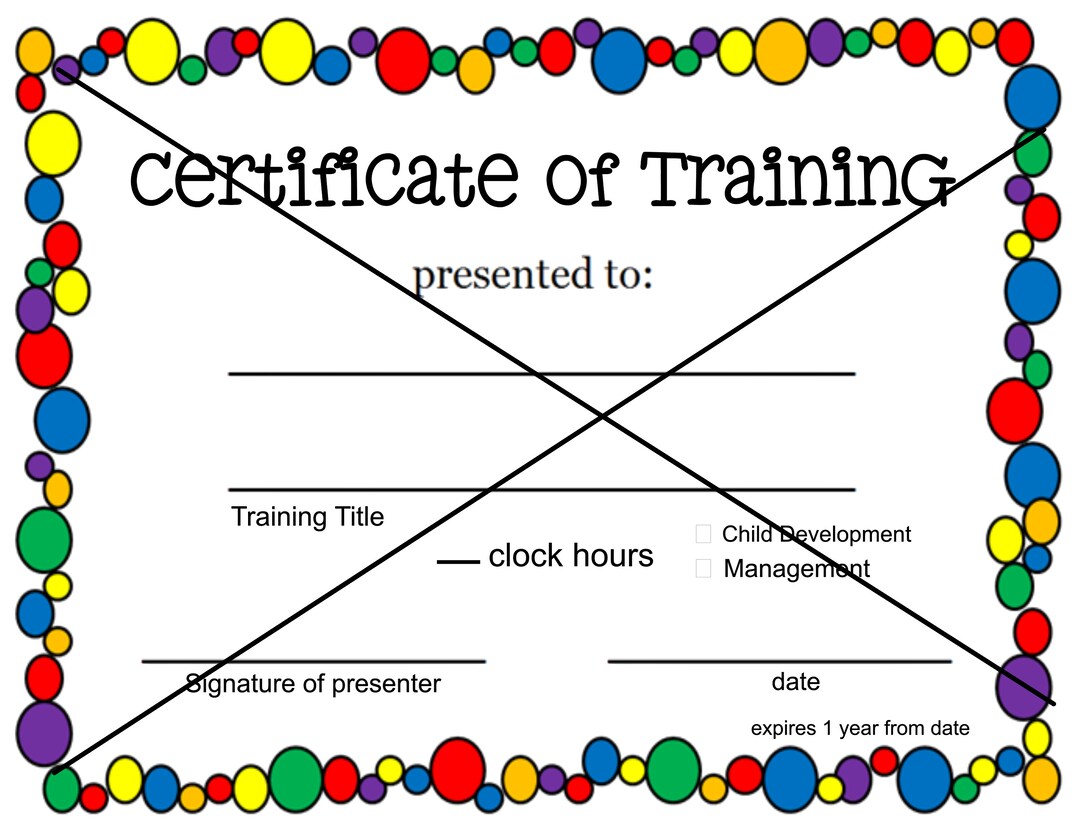 Blank Training Certificate PNG - Etsy