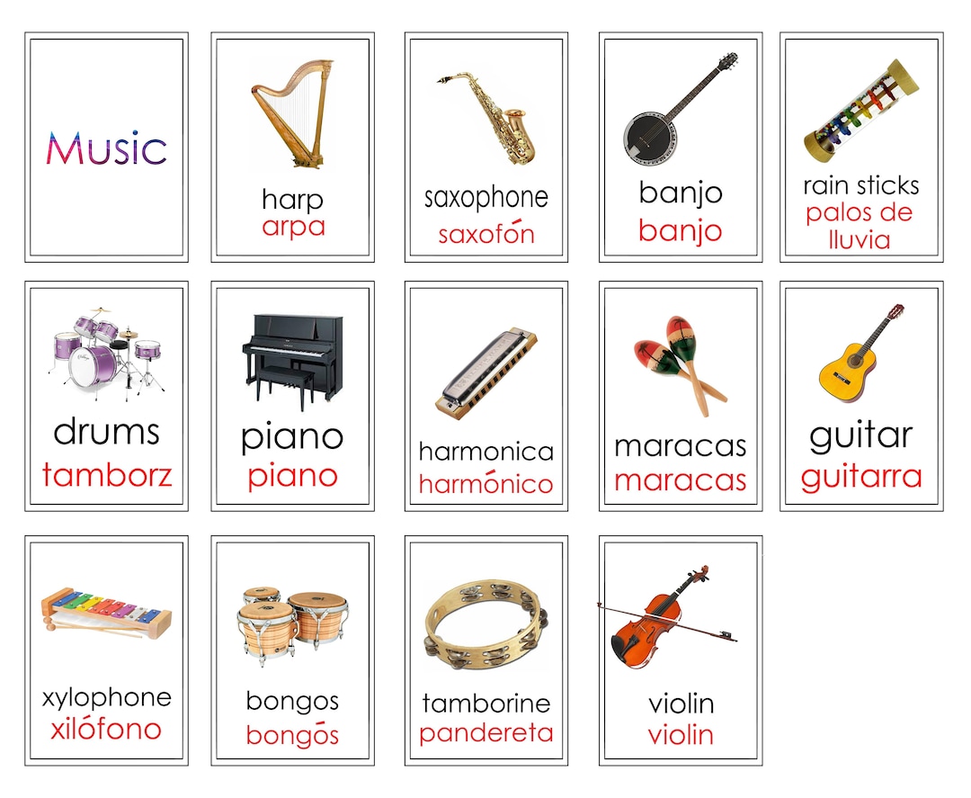 Music Center Cards Flash/teacher Resources/downloadable - Etsy