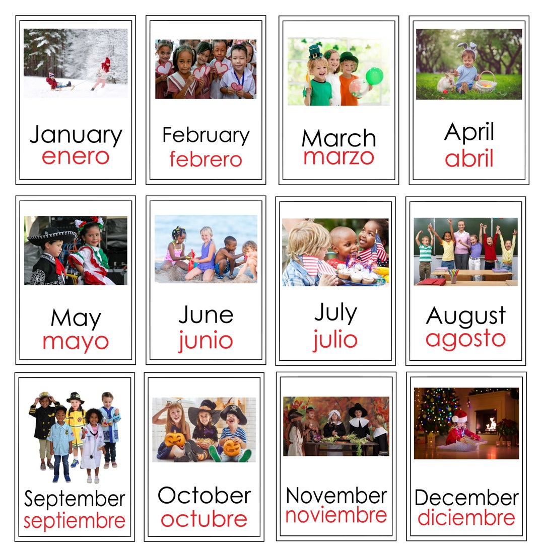 Months Circle Time/flash Cards/downloadable/teacher Resources - Etsy