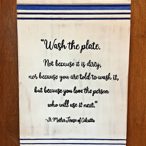 Wash the Plate - Etsy