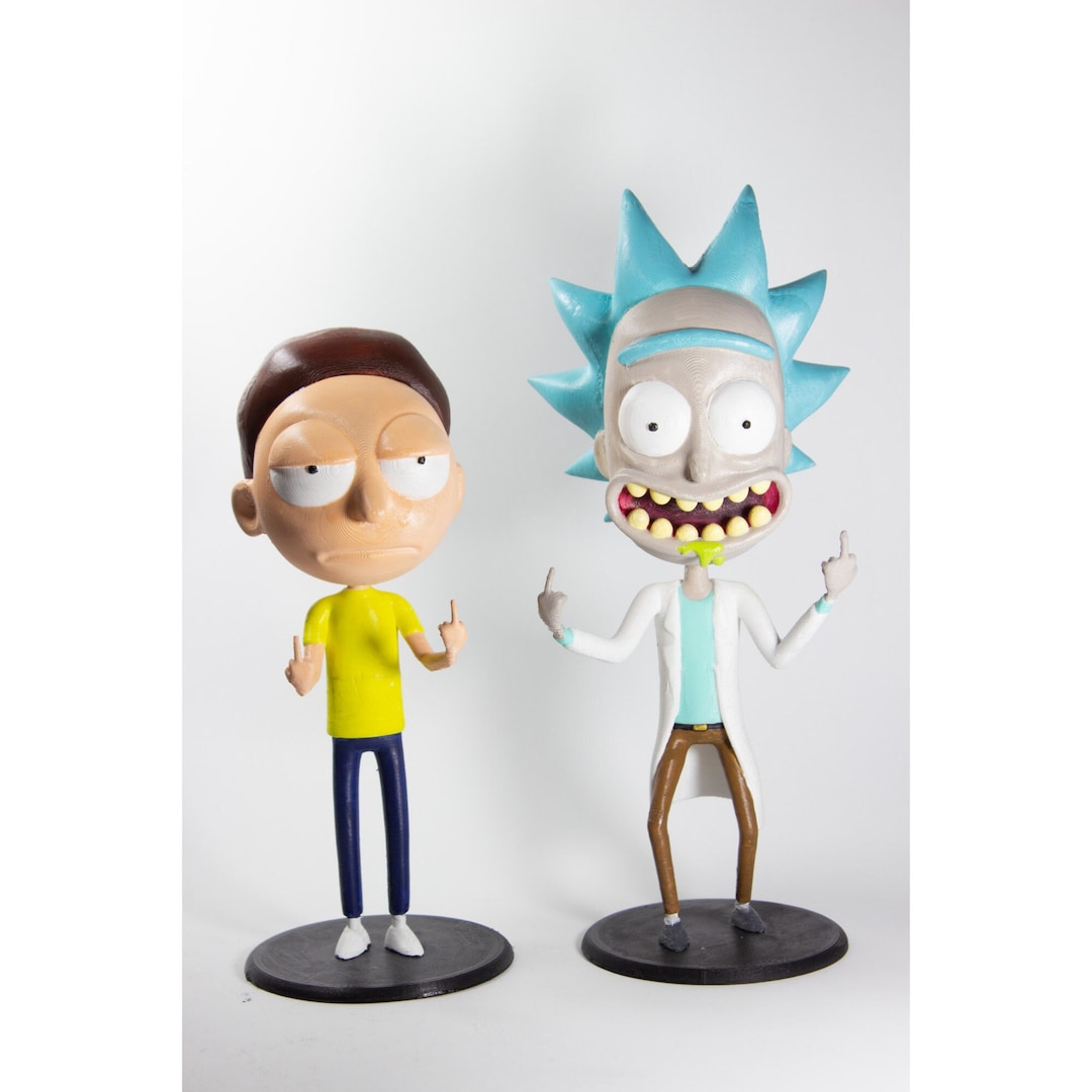 Rick and Morty Figure Set Rick 23 Cm & Morty 19 Cm / Rick 9 Morty 7.4 ...