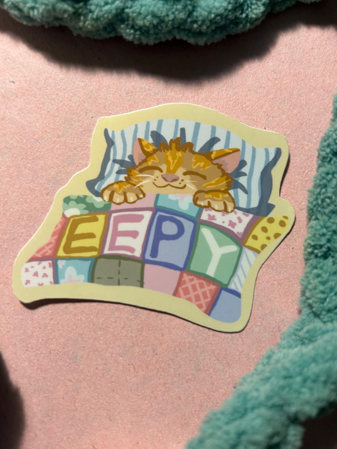 Eepy Kitty Vinyl Sticker Cozy Decal Soft Aesthetic Cat - Etsy