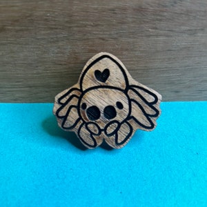 Laser Cut Wooden Critter Pin Weevil, Spider, Isopod, Gecko, Snake, and ...