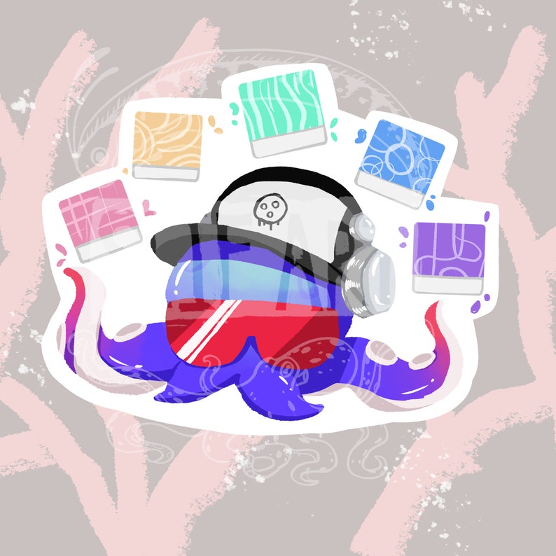 Splatoon 3 Dedf1sh Side Order Vinyl Sticker - Etsy