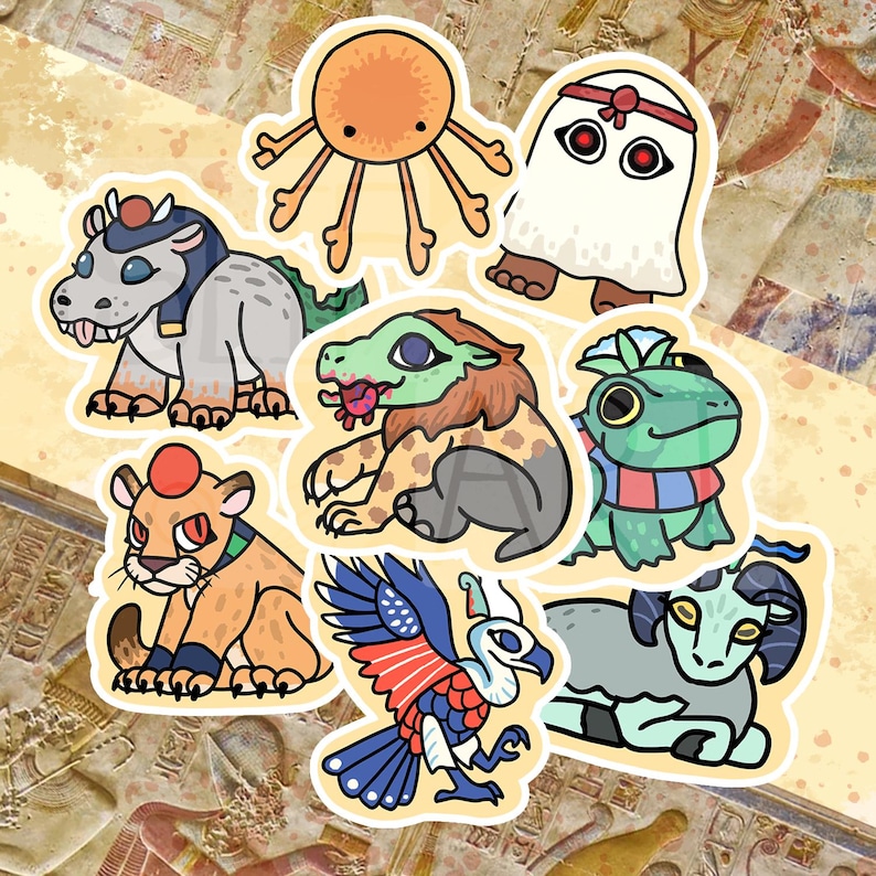 Ancient Egyptian Deity Netjeru Vinyl Stickers Tawret Ammit Aten Sekhmet ...