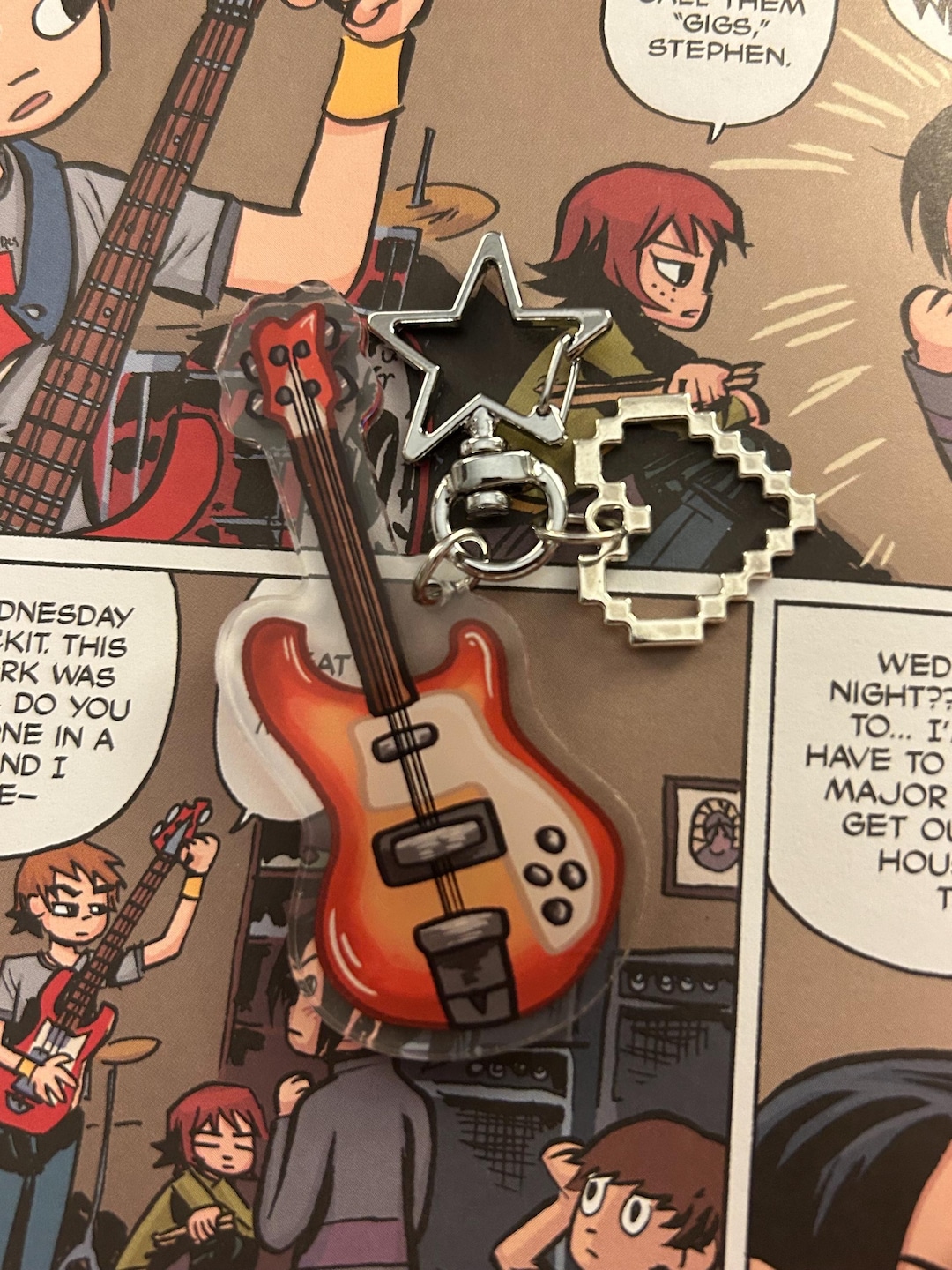 Scott Pilgrim Bass Guitar Acrylic Charm Keychain - Etsy