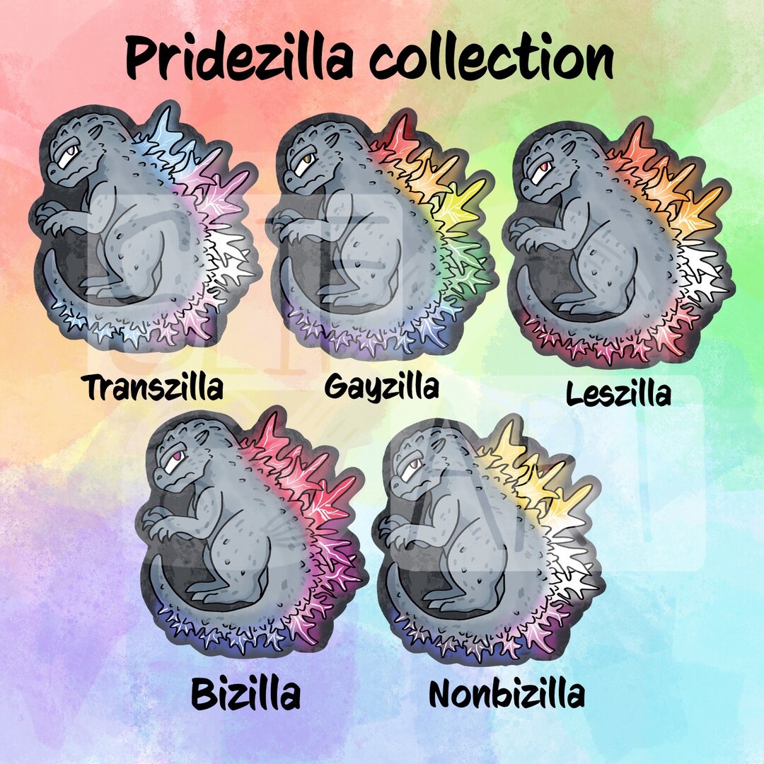 Pridezilla Gojira Godzilla Gay Pride Vinyl Sticker - Etsy